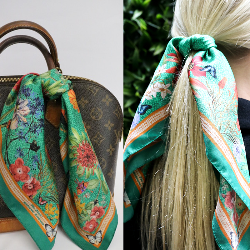 5 Creative Ways to Style our Silk Kerchief Scarf – The Block Collection